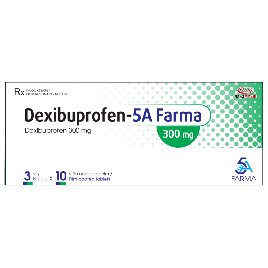 DEXIBUPROFEN - 5A FARMA 300MG - 5A Farma