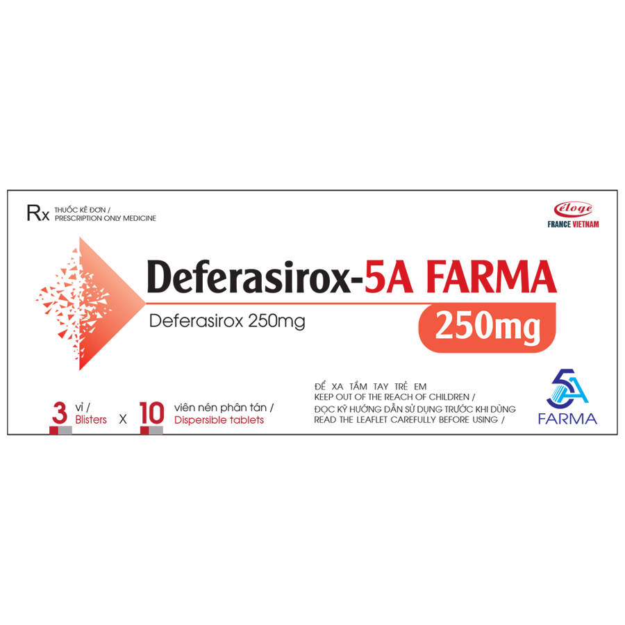 Deferasirox 250mg - 5A FARMA - 5A Farma